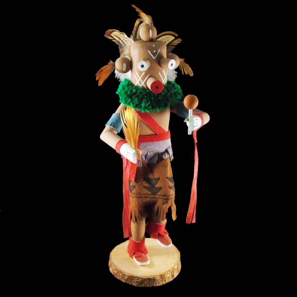 Hand Made Native American Navajo Mudhead Kachina