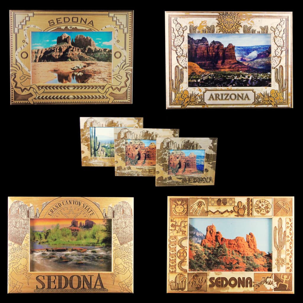 Arizona Southwest Sun Wood Frame | Joe Wilcox Indian Den