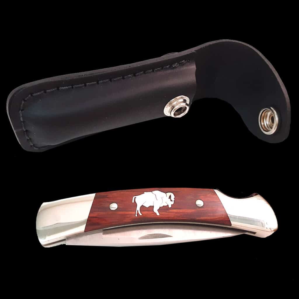 Buck Collectible Lock-back Silver Inlaid Pocket Knife