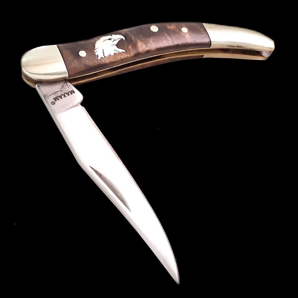 Silver Inlaid Eagle Head Toothpick Pocket Knife