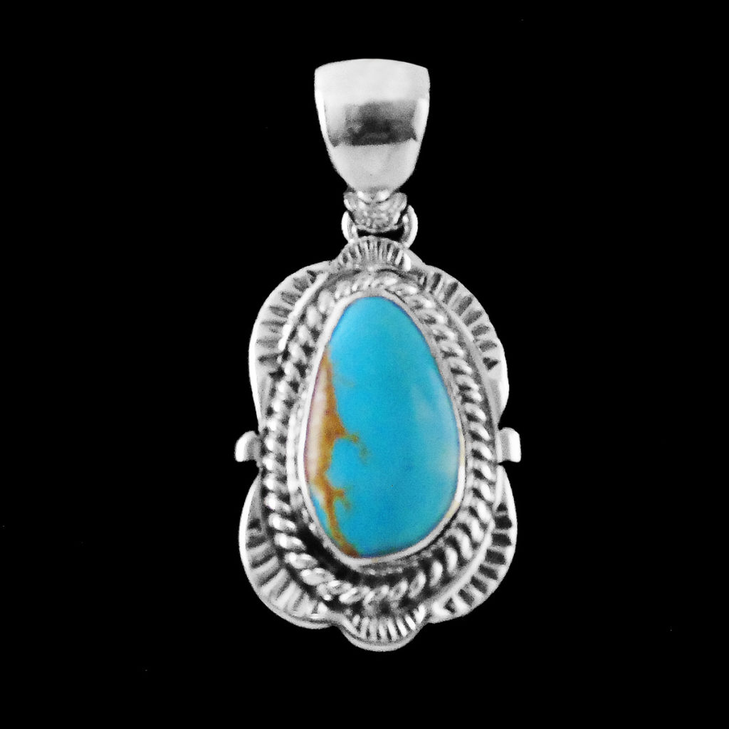 Turquoise Stone Pendant | Joe Wilcox Indian Den