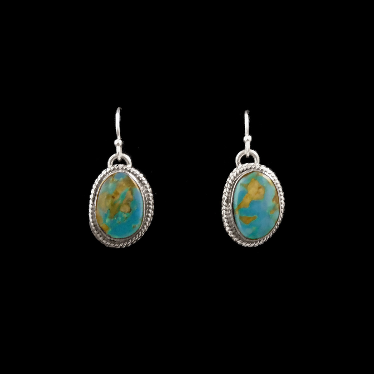 Turquoise Stone with Matrix Earring | Joe Wilcox Indian Den