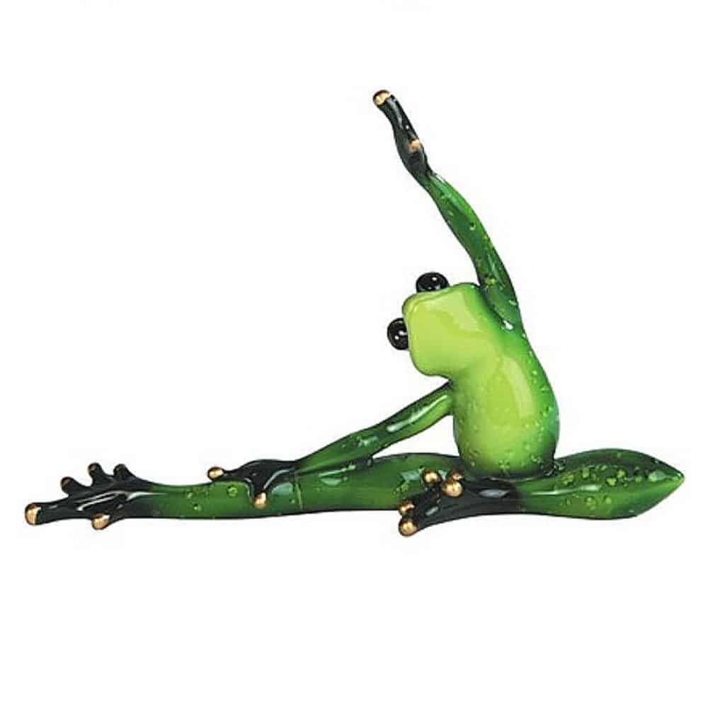 Frog Figurine In Yoga Stretch | Joe Wilcox Indian Den