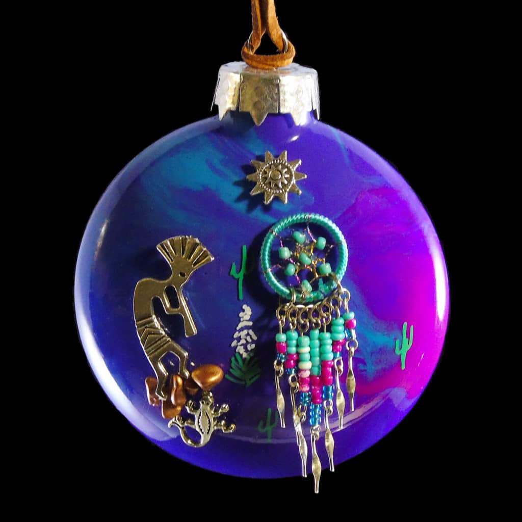 Hand-Painted Purple Southwest Collectible Ornament