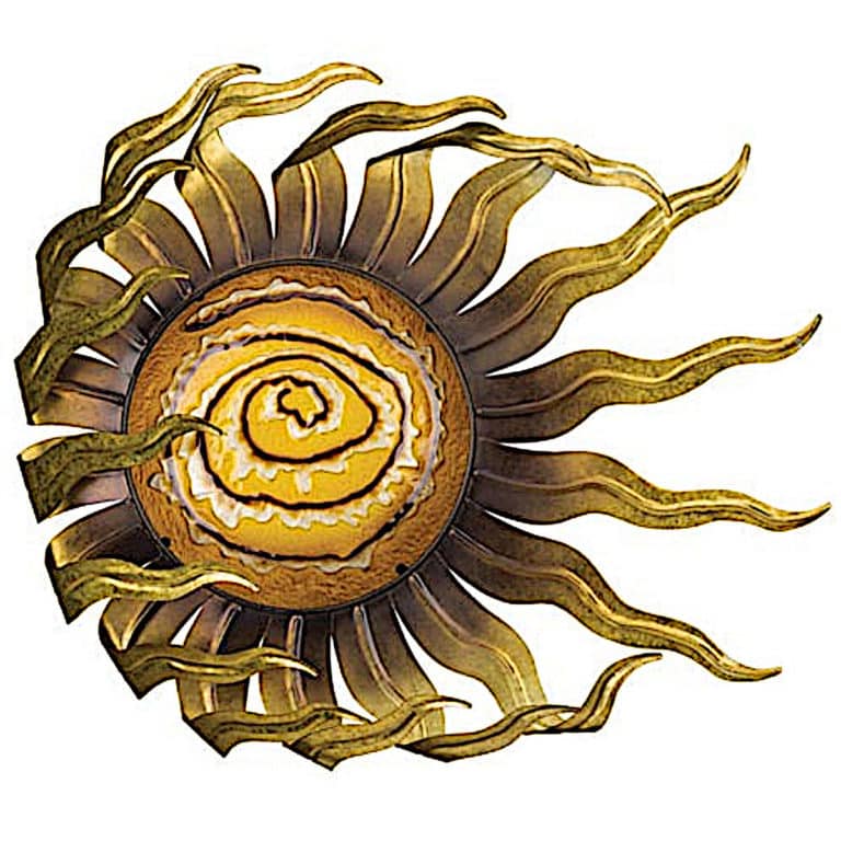 Regal Galvanized Windswept Sun Wall Decor