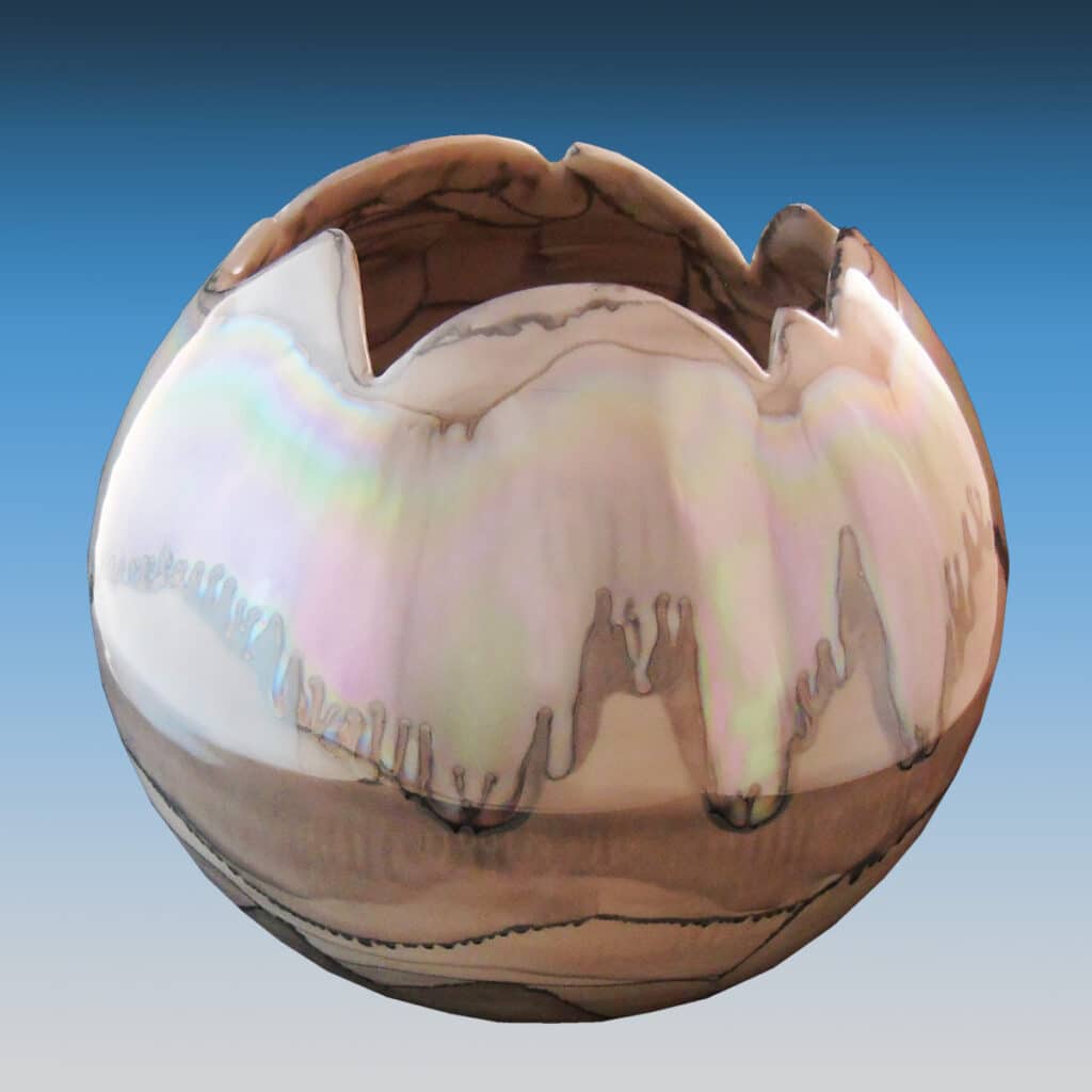 Bruce Fairman Desert Sands Crack Lip Pottery Vase