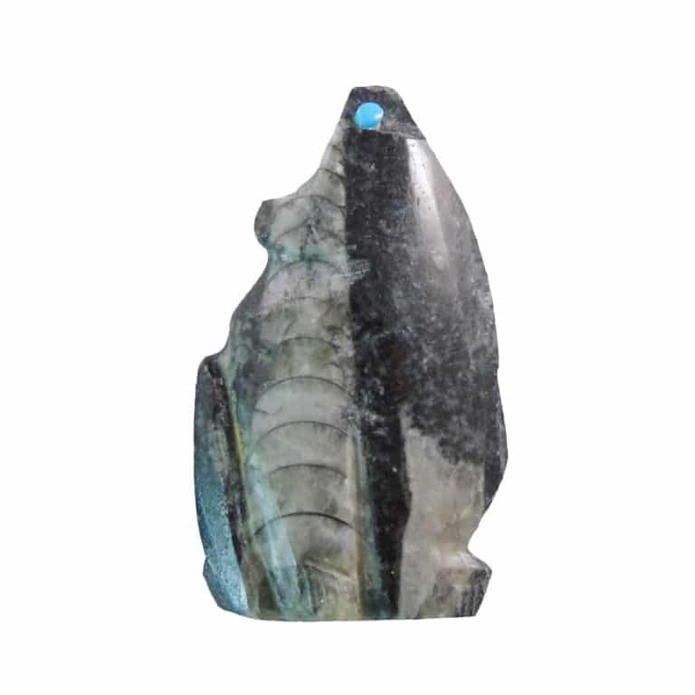 Traditional Zuni Coyote Fetish Carving by Laate