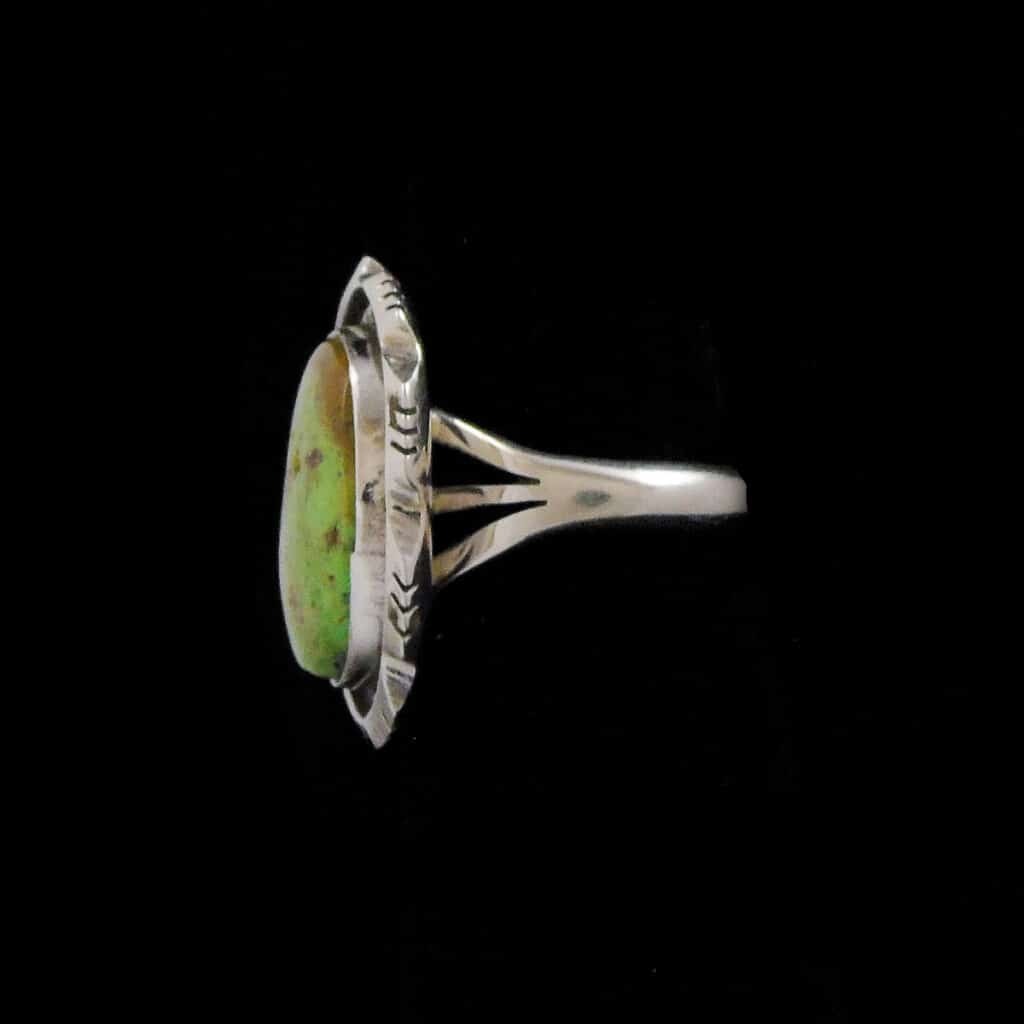 Authentic Native American Green Turquoise Ring