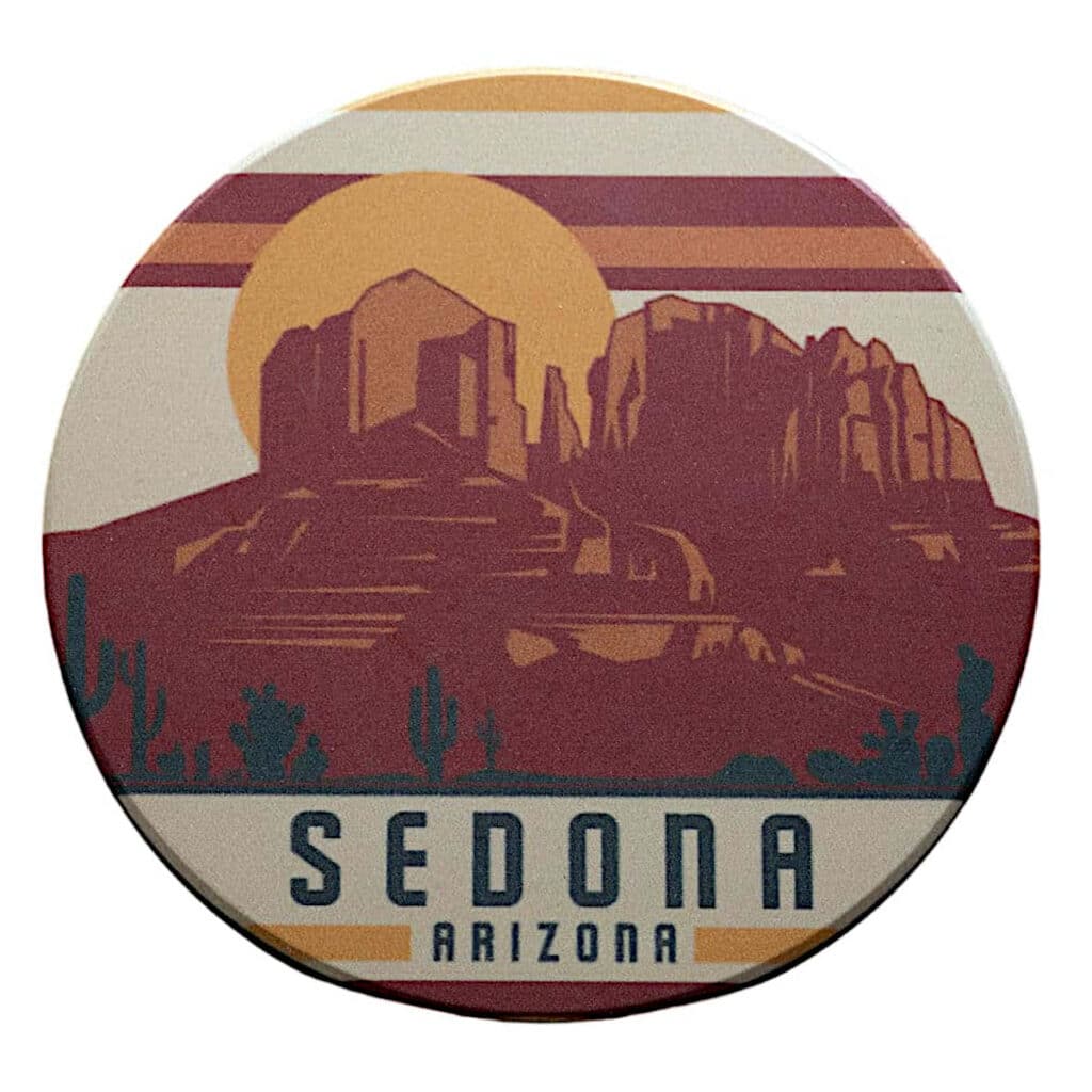 Sedona Arizona Round Ceramic Coaster